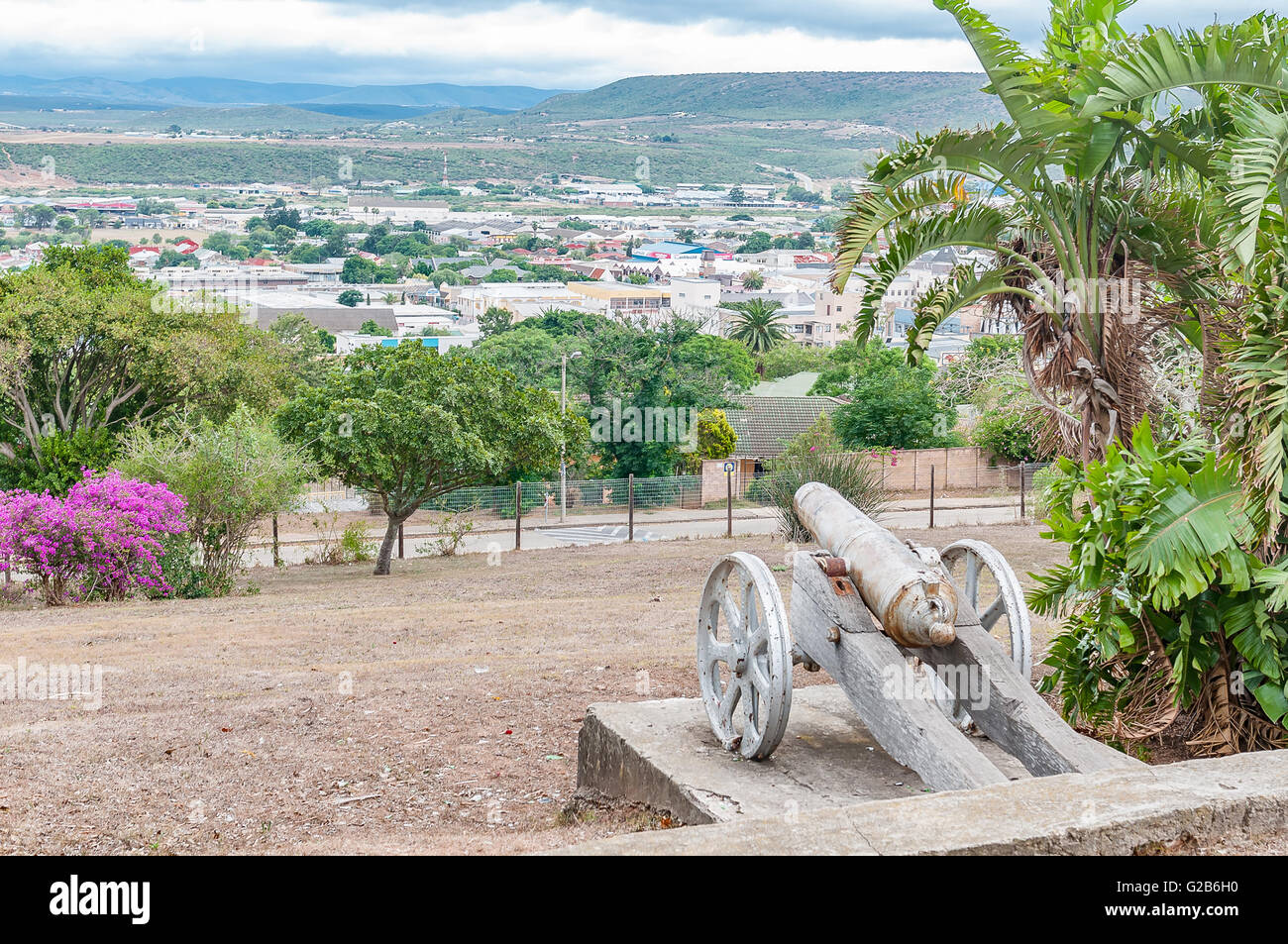 UITENHAGE, SOUTH AFRICA - MARCH 7, 2016: A view of Uitenhage from the ...