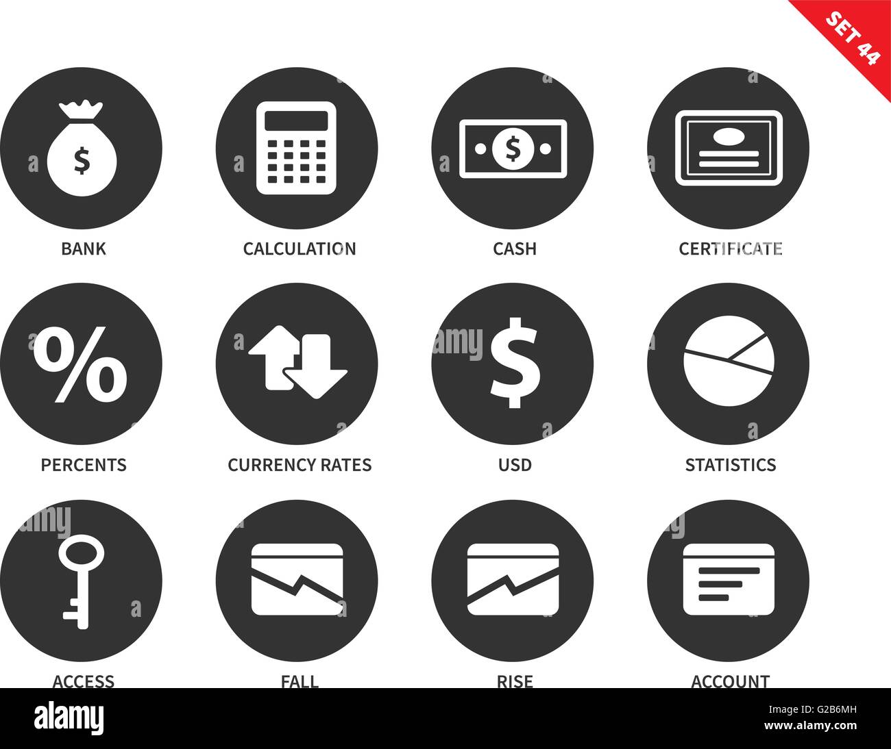 Economy icons on white background Stock Vector Image & Art - Alamy