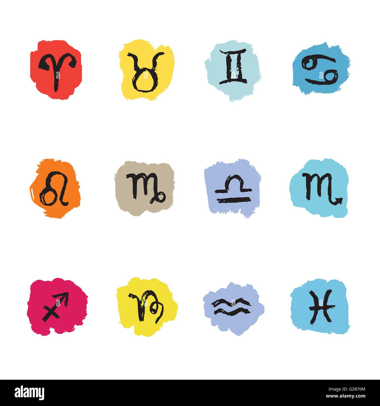 Horoscope Zodiac Star signs, vector set Stock Vector Image & Art - Alamy