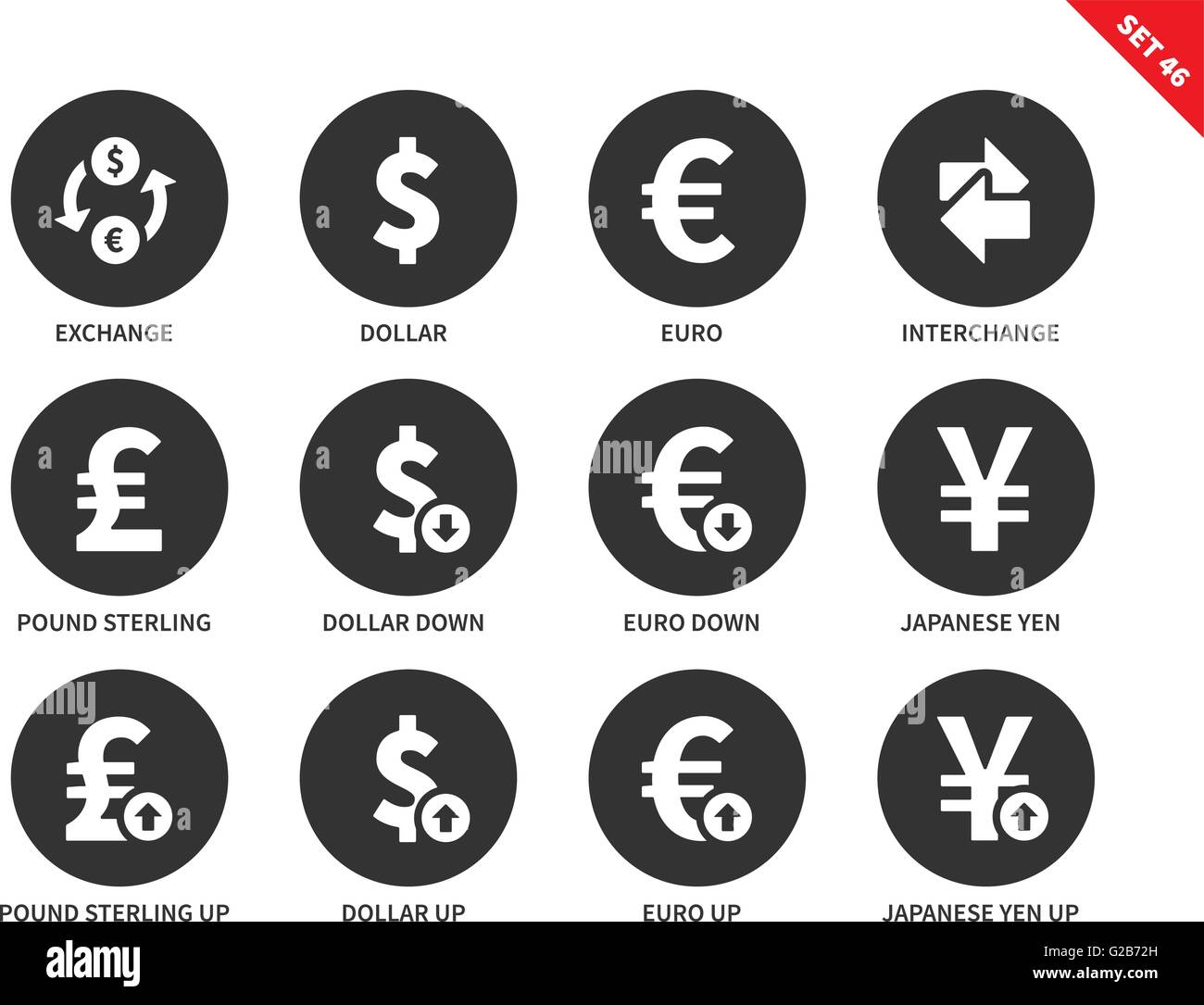 Exchange icons on white background Stock Vector Image & Art - Alamy