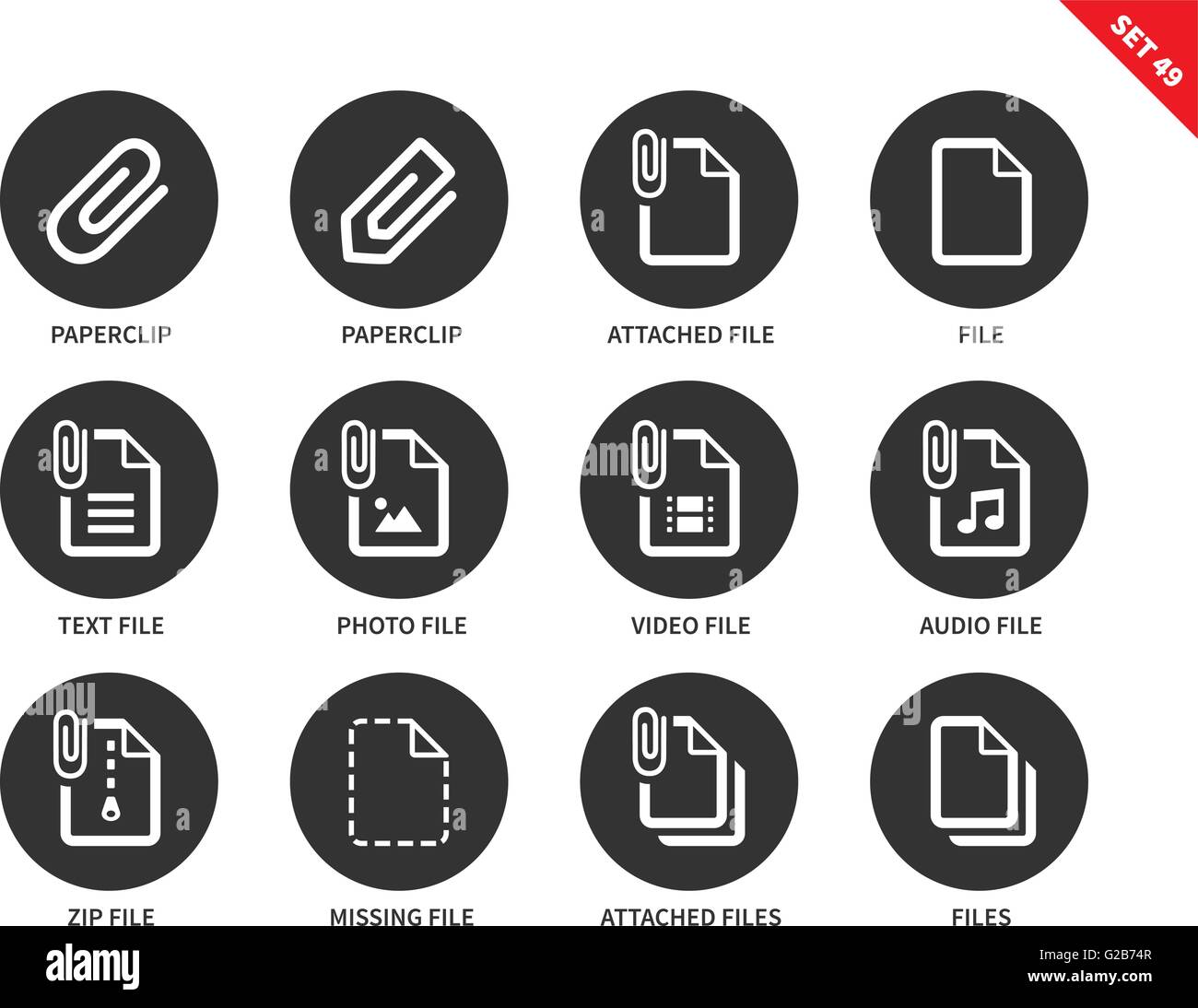 Attached file Stock Vector Images - Alamy