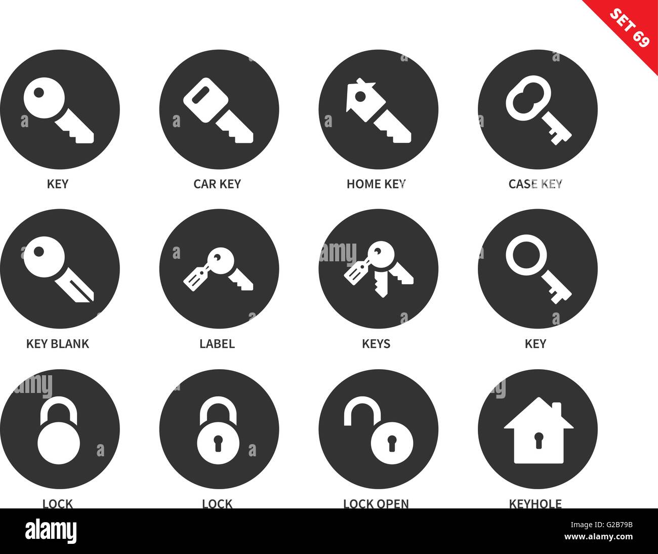 Key icons on white background Stock Vector Image & Art - Alamy