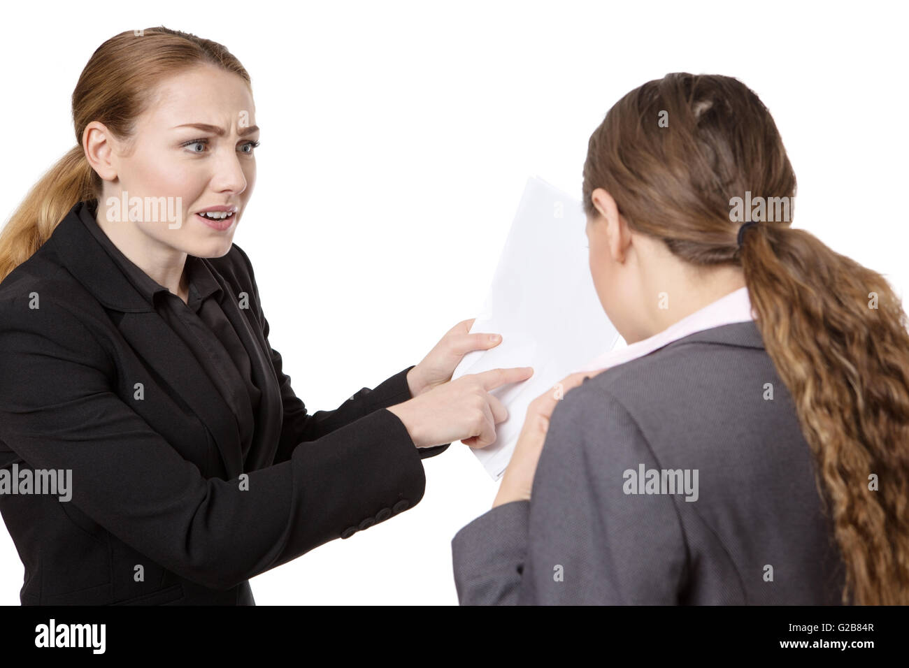 Office paperwork women concerned hi-res stock photography and images ...