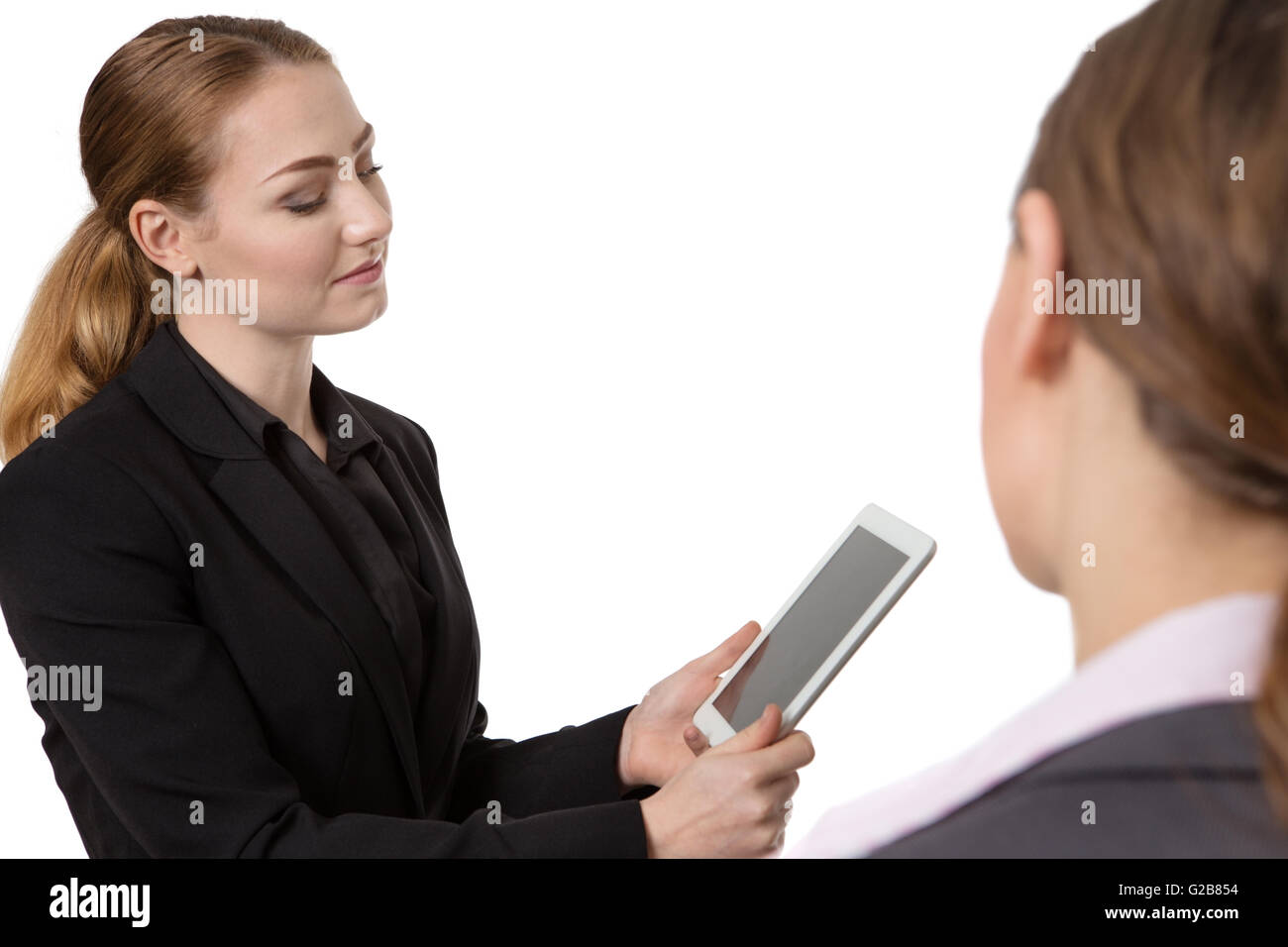 Two women from behind in office hi-res stock photography and images - Alamy