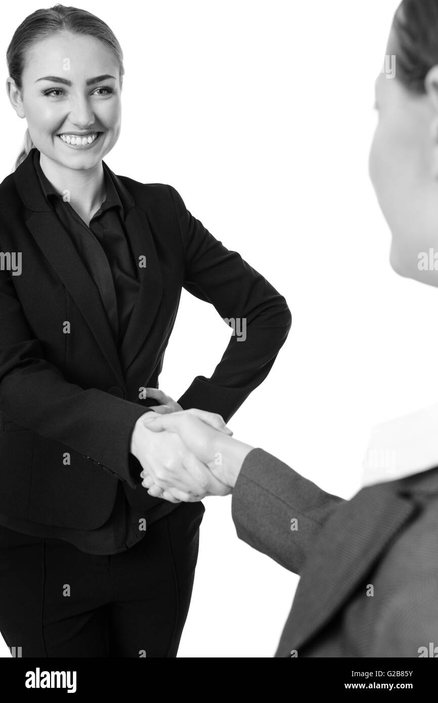 Shake hands Black and White Stock Photos & Images - Alamy