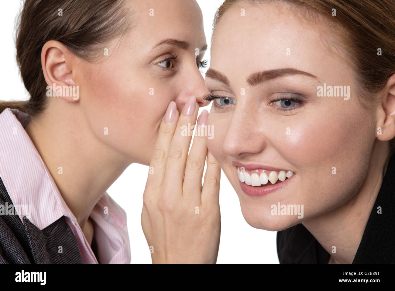 Closeup two people talking hi-res stock photography and images - Alamy