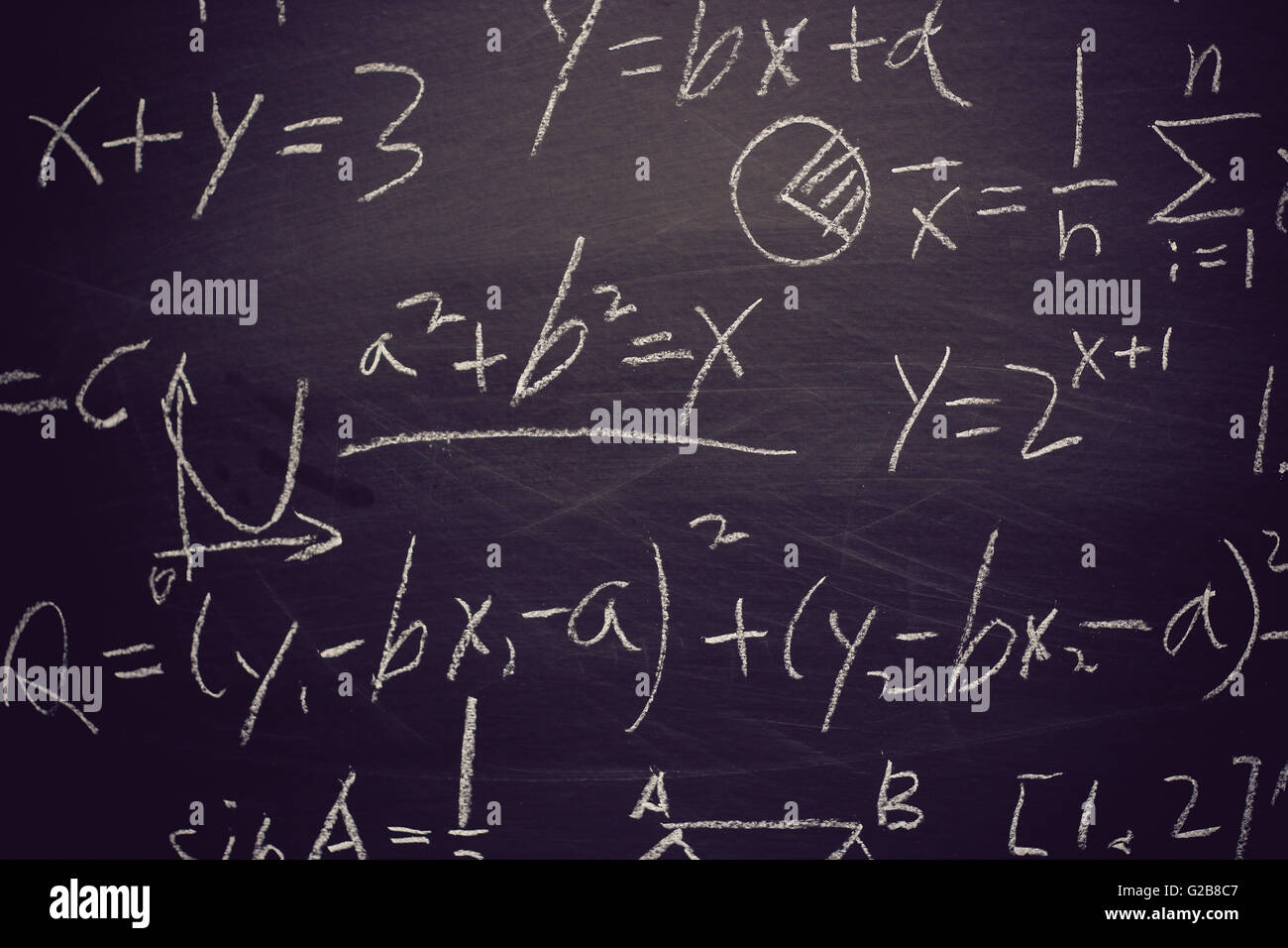 Maths formulas written white hi-res stock photography and images - Alamy