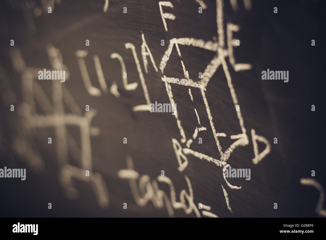 Mathematical formulas on blackboard hi-res stock photography and images ...