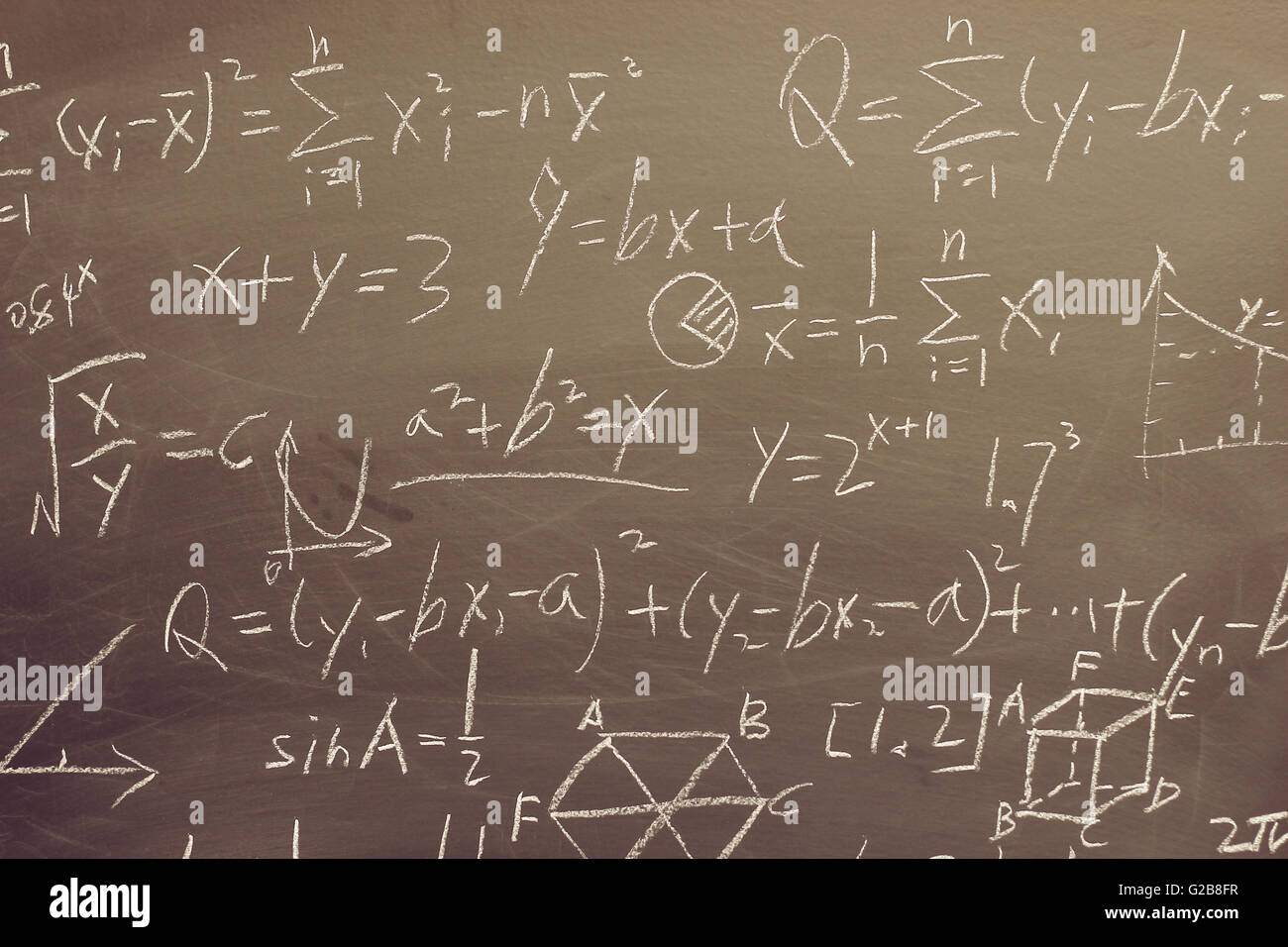 Maths chalk complex hi-res stock photography and images - Alamy