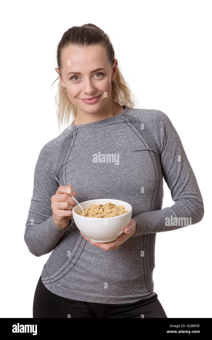 Person eating food wearing gym clothes hi-res stock photography and ...