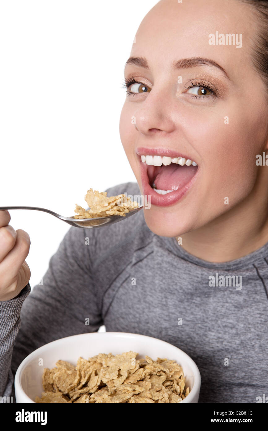 Person eating food wearing gym clothes hi-res stock photography and ...