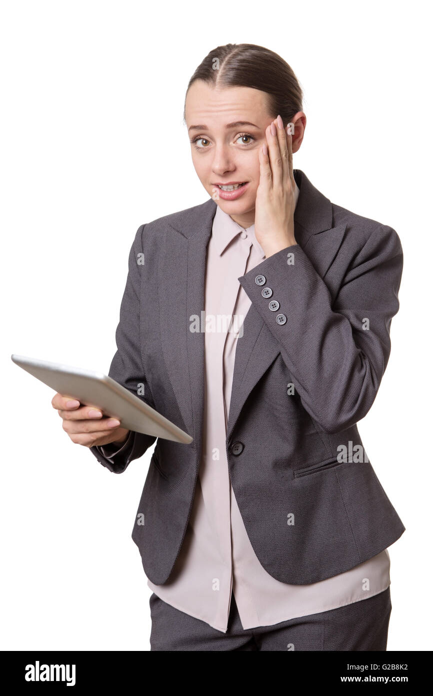 Office worker using computer concerned hi-res stock photography and ...