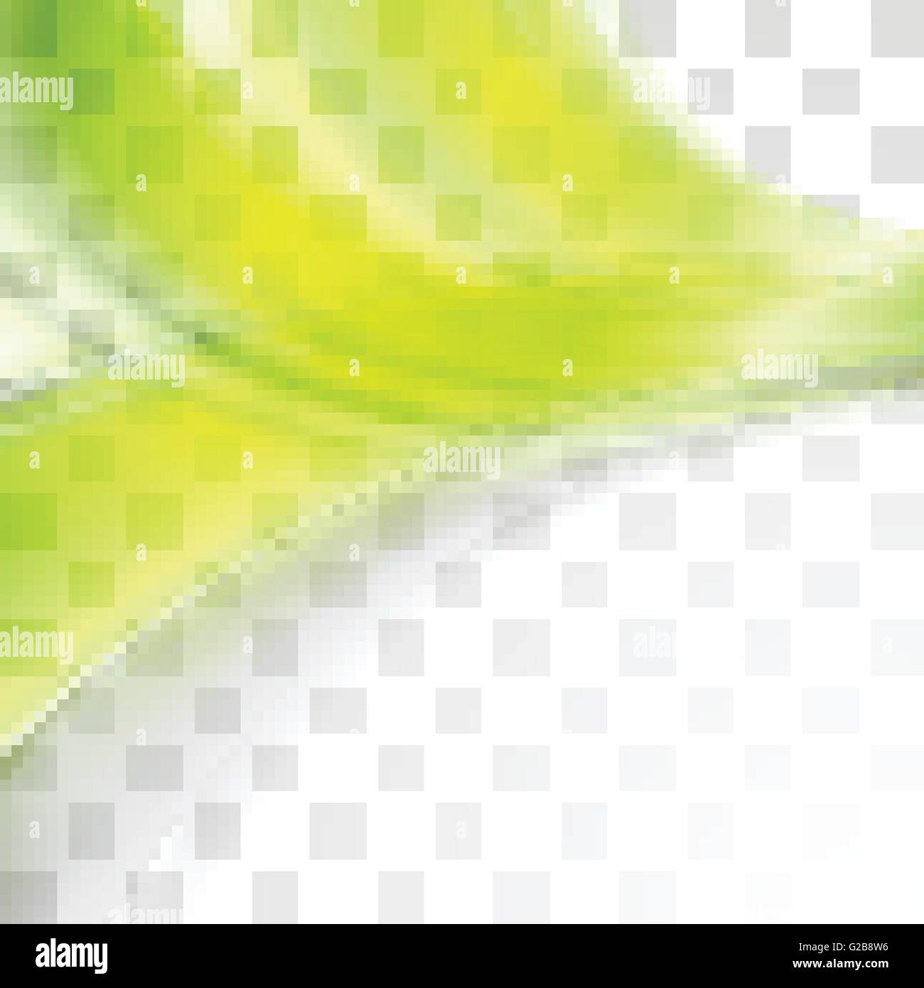 Bright green soft abstract transparent waves. Vector graphic template ...