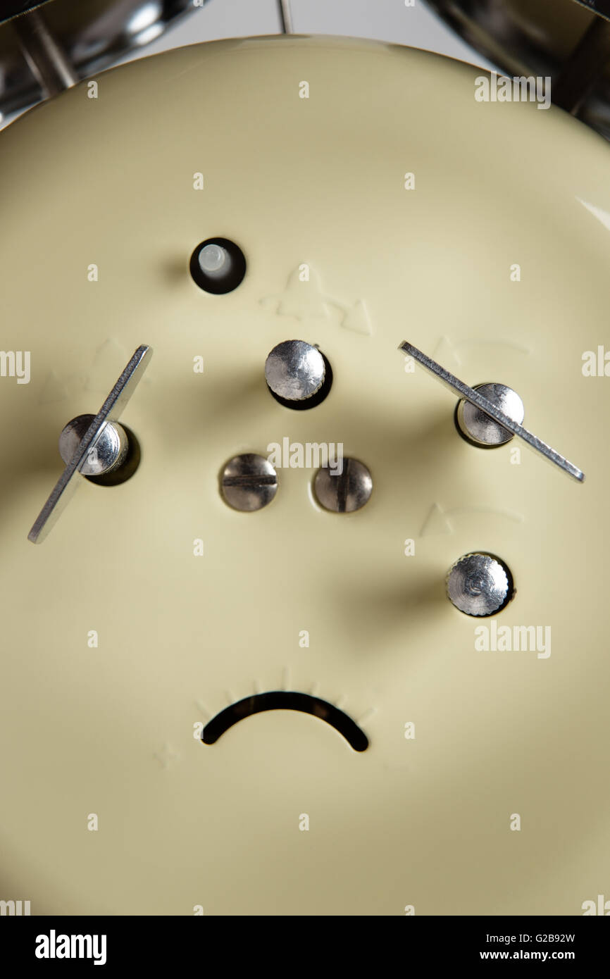 Shot of the back of an alarm clock Stock Photo - Alamy