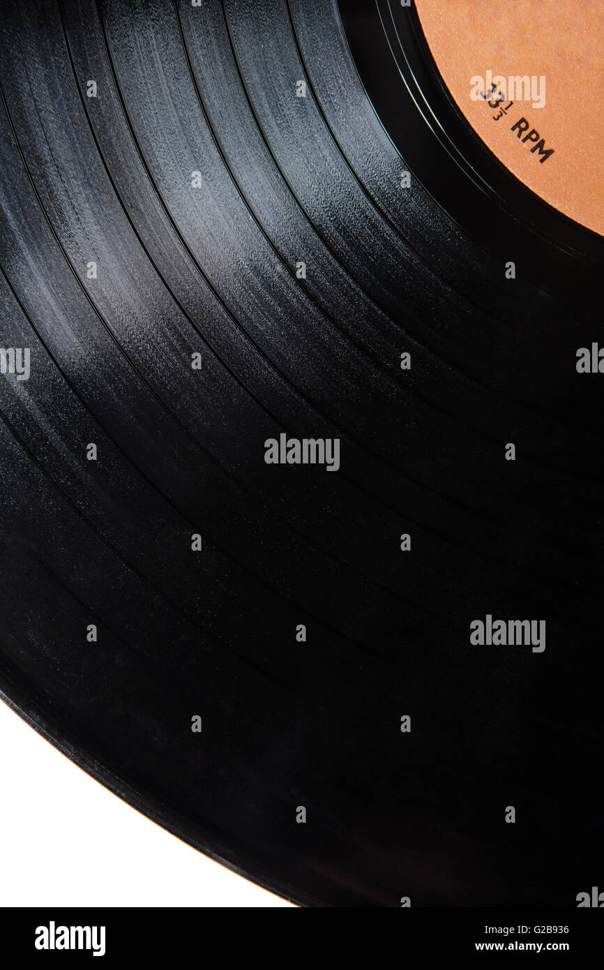 close up of vinyl LP record showing groves Stock Photo - Alamy