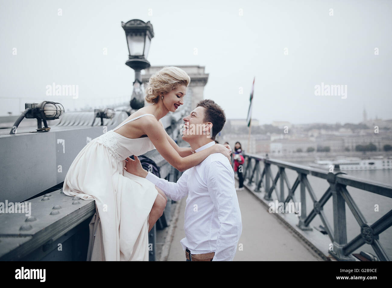 wedding day in Budapest Stock Photo - Alamy