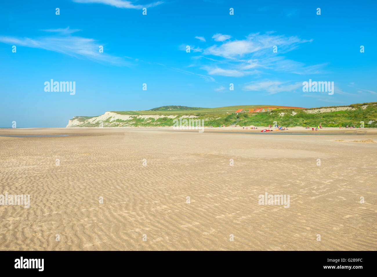 Wissant beach near Cap Blanc-Nez, Côte d’Opale, Region Nord-Pas de ...