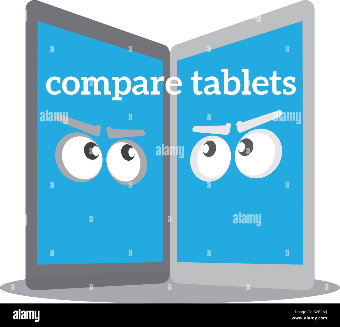 Tablets PC Isolated On White Background. Vector Illustration compare ...