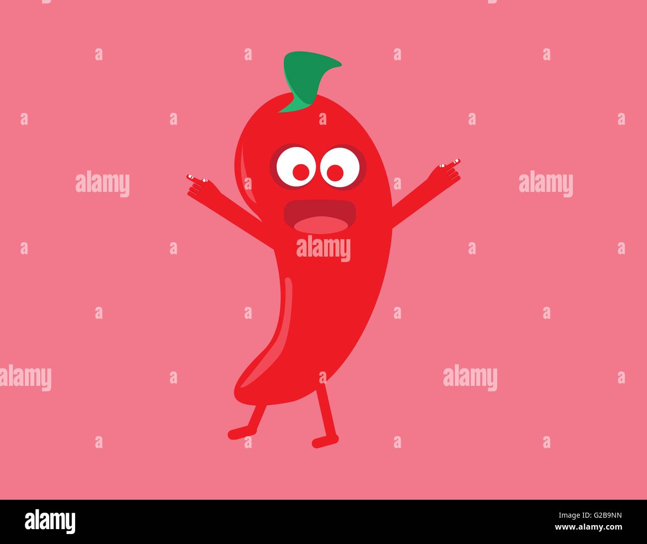 Hot chili cartoon pepper character Stock Vector Image & Art - Alamy