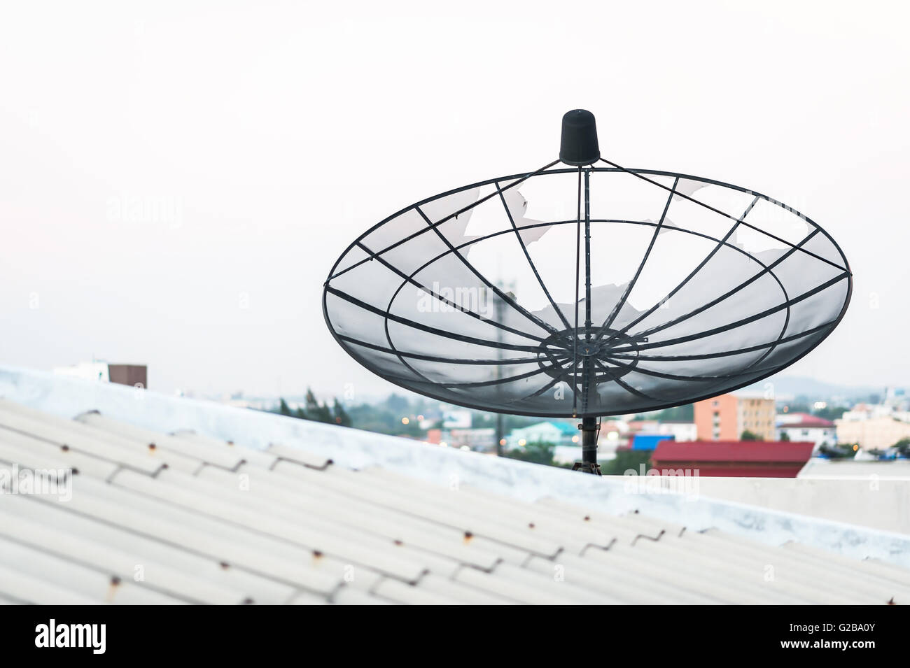 Radar in blue sky sunlight Stock Photo - Alamy