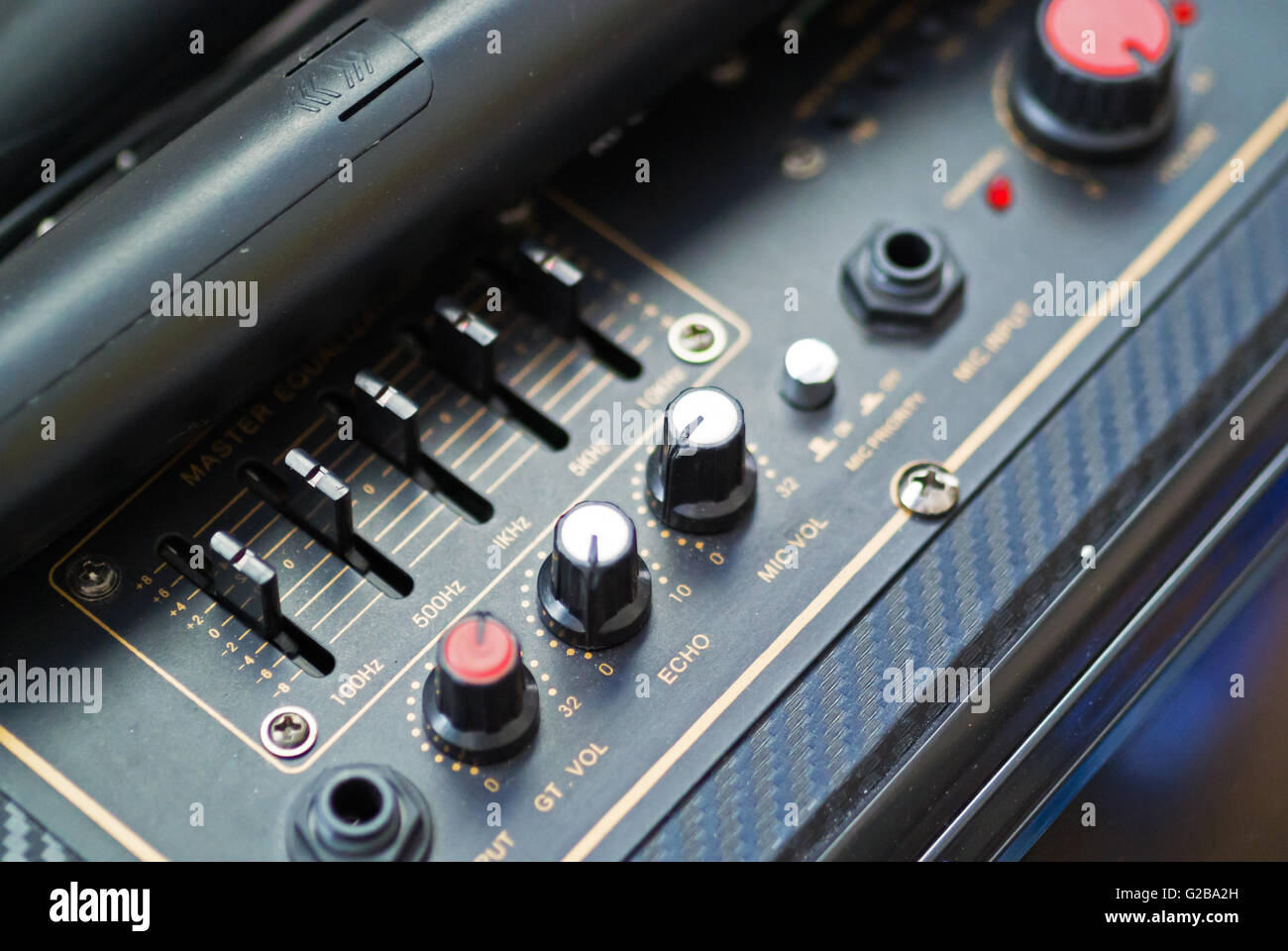 Audio mixing table Stock Photo - Alamy