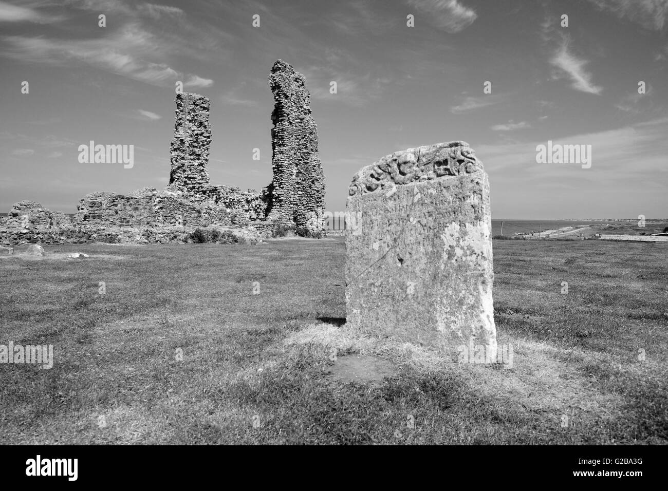 Reculver fort Black and White Stock Photos & Images - Alamy