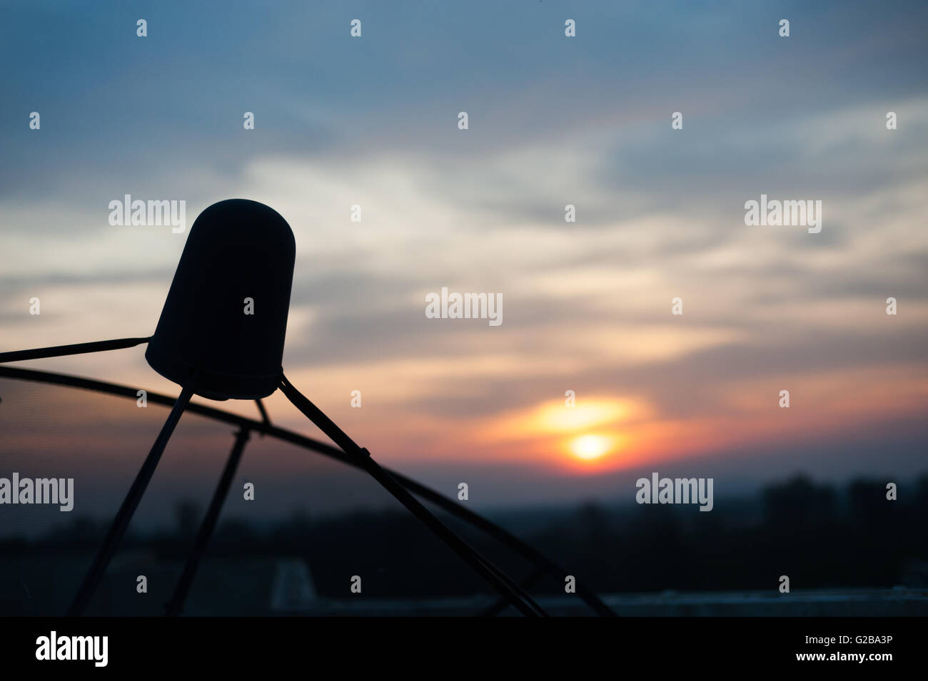 Radar in blue sky sunlight Stock Photo - Alamy