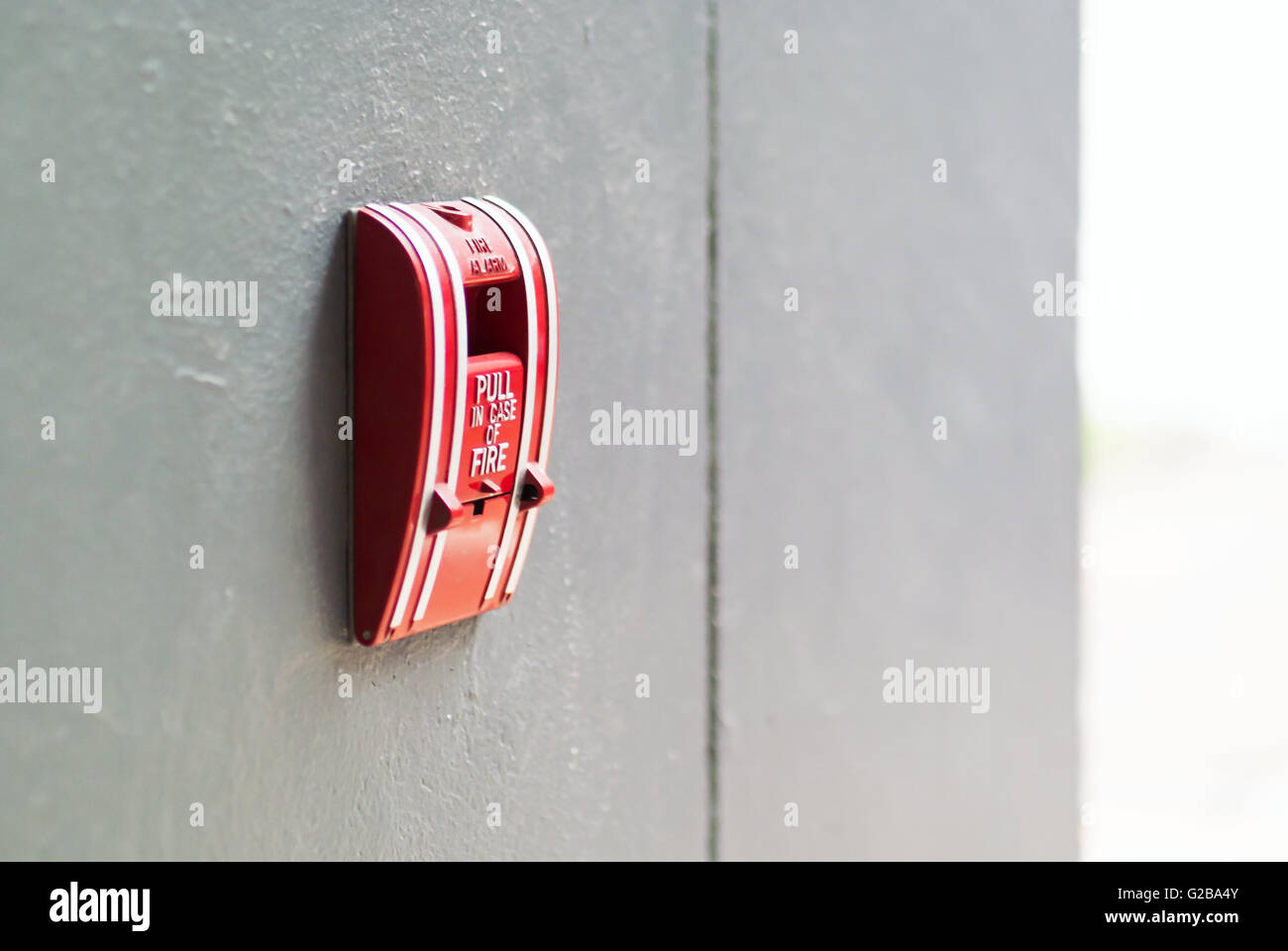 An Fire Alarm near door fire Stock Photo - Alamy