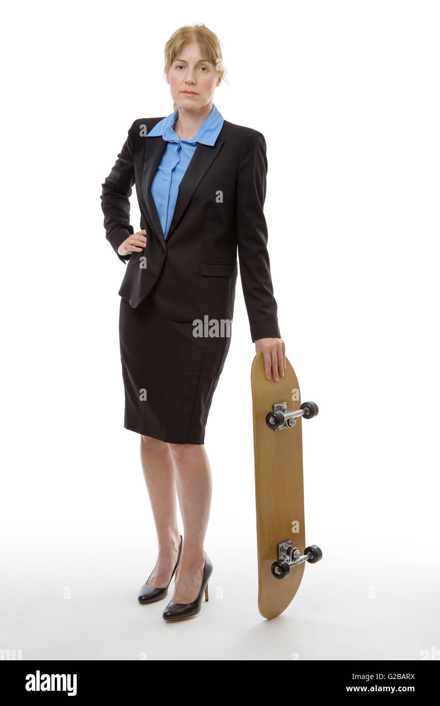 Woman skateboard office hi-res stock photography and images - Alamy