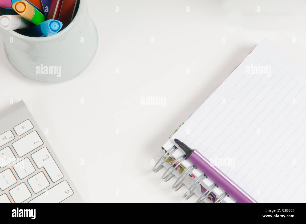 Small business office background viewed from above the desk Stock Photo ...