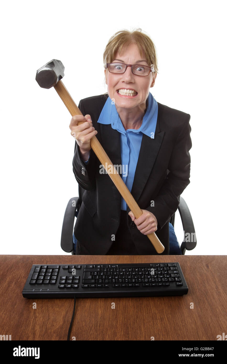 Woman sledge hammer hi-res stock photography and images - Alamy