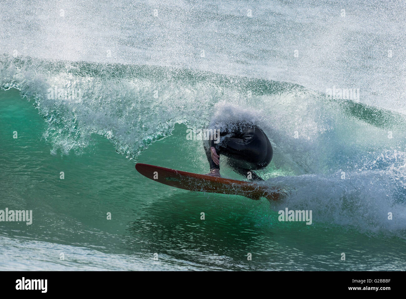 Windy weather creates ideal surfing conditions at Fistral in Newquay ...