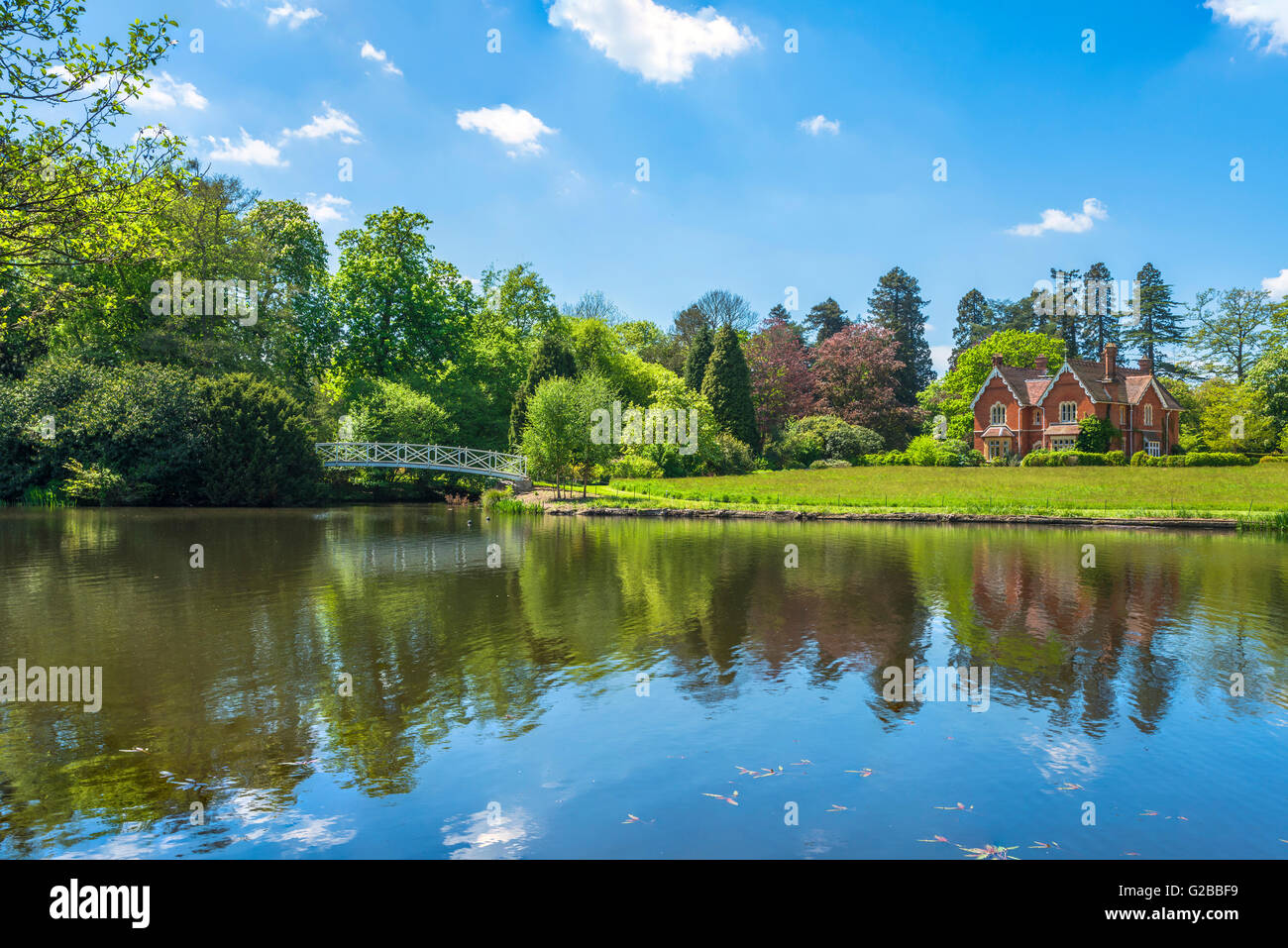 A lake in Virginia Water Park in Surrey, UK Stock Photo - Alamy