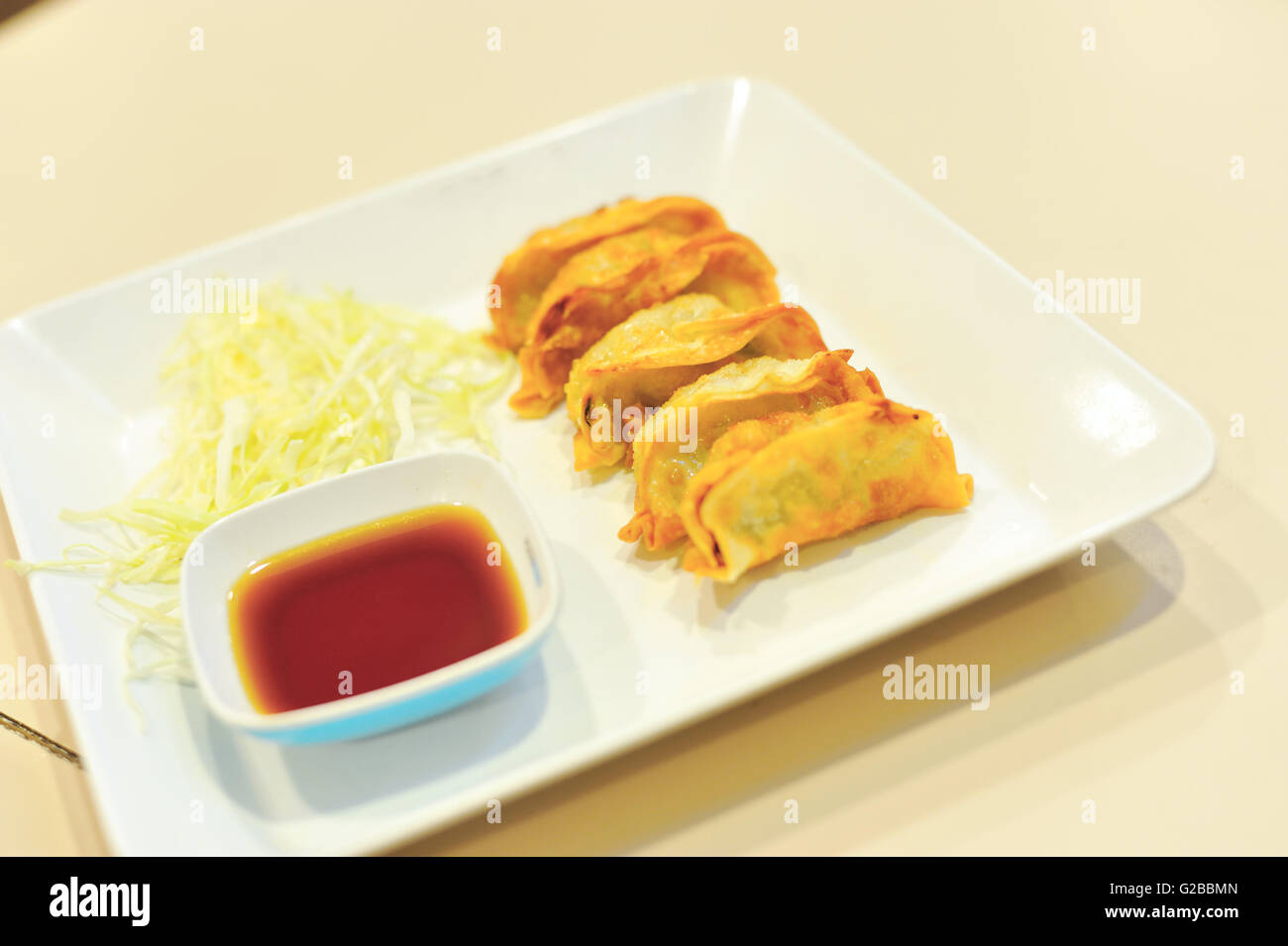 An Gyoza japan food in sot light Stock Photo - Alamy