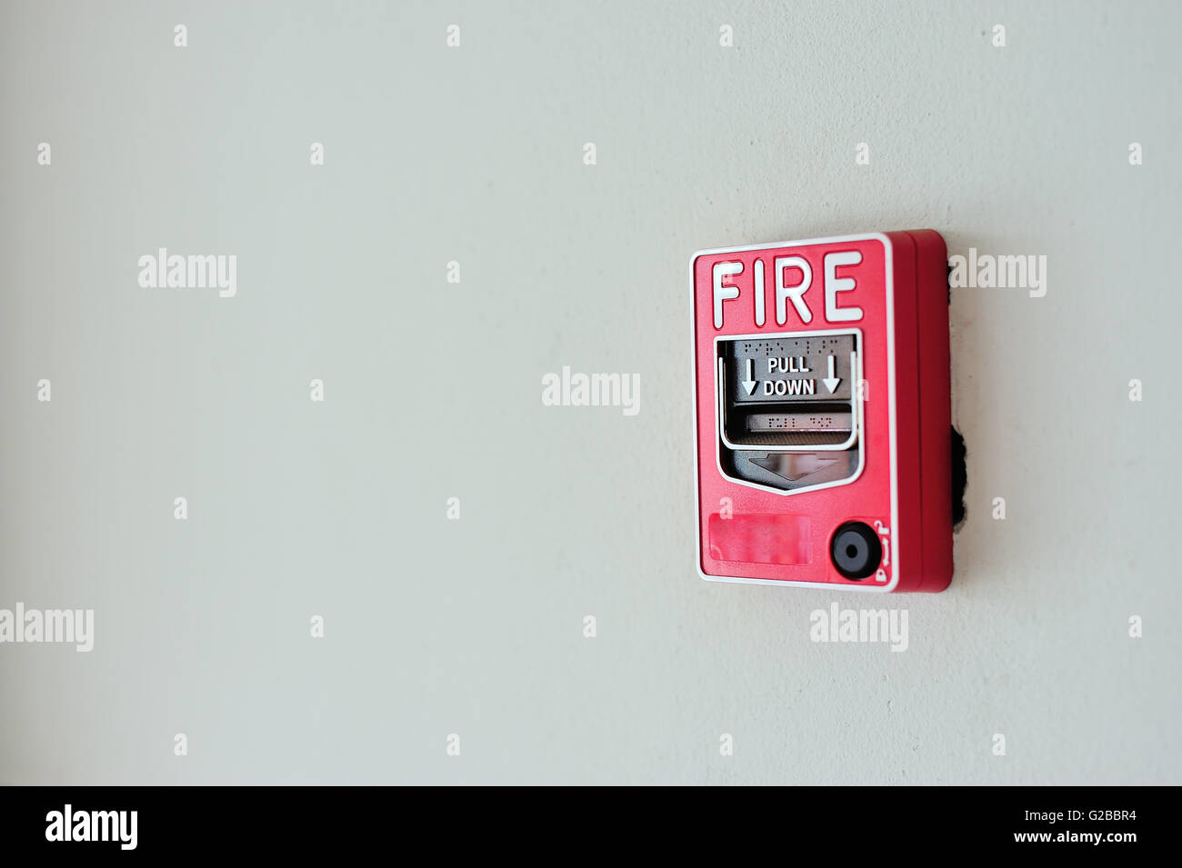 An Fire Alarm near door fire Stock Photo - Alamy