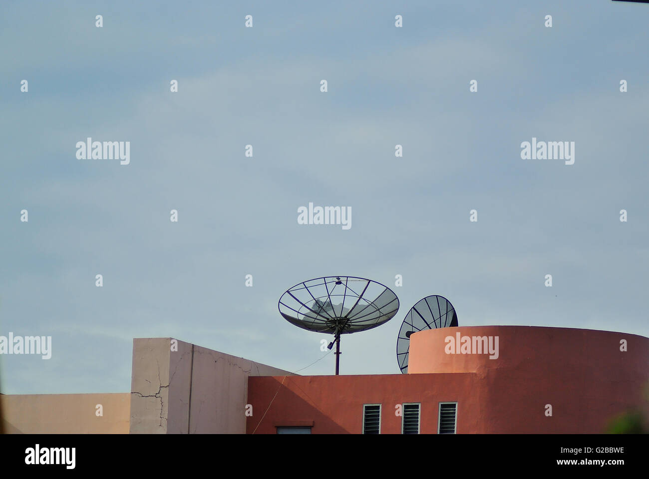 An Radar in blue sky sunset Stock Photo - Alamy