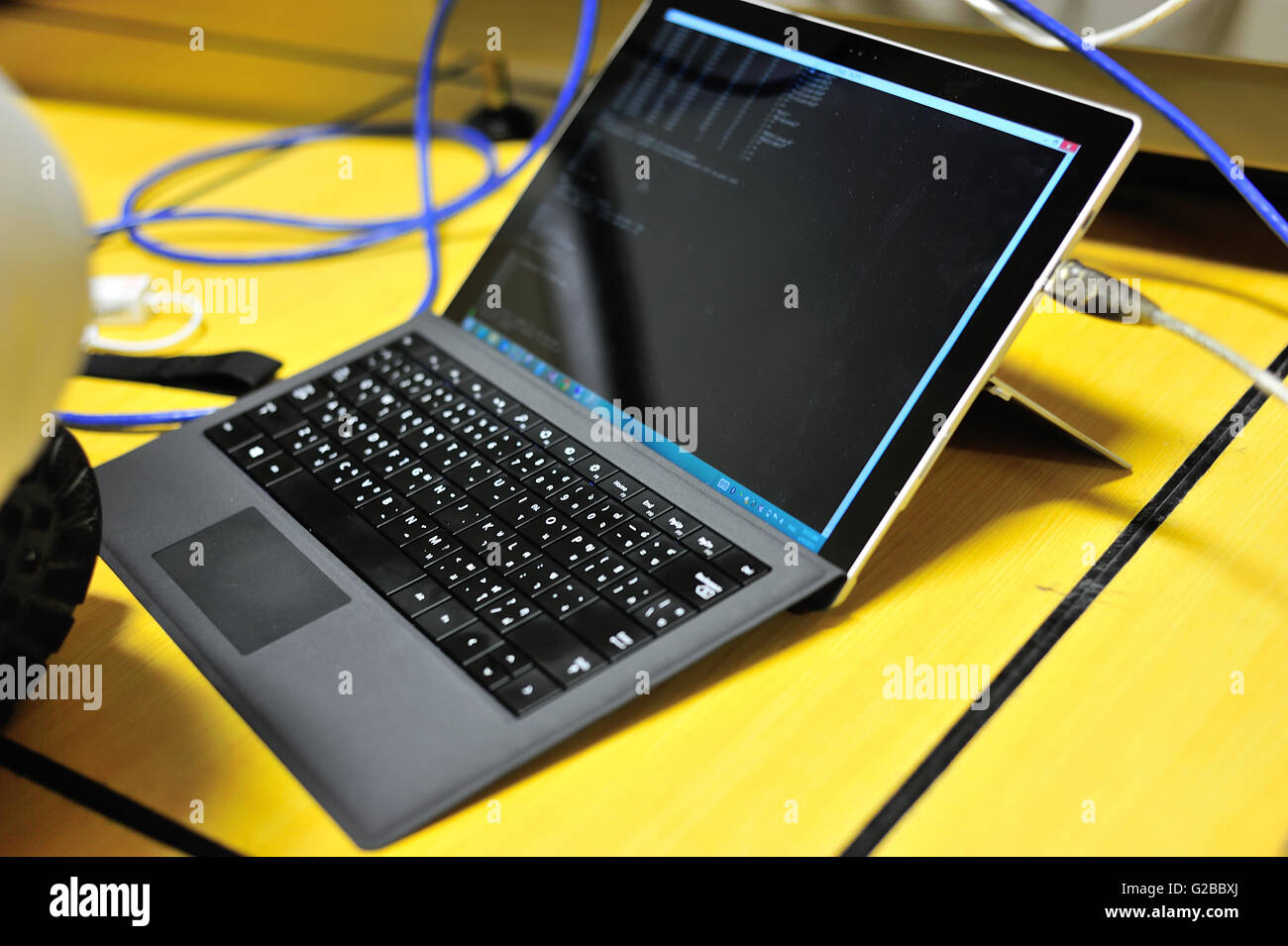 An Computer laptop in working room Stock Photo - Alamy