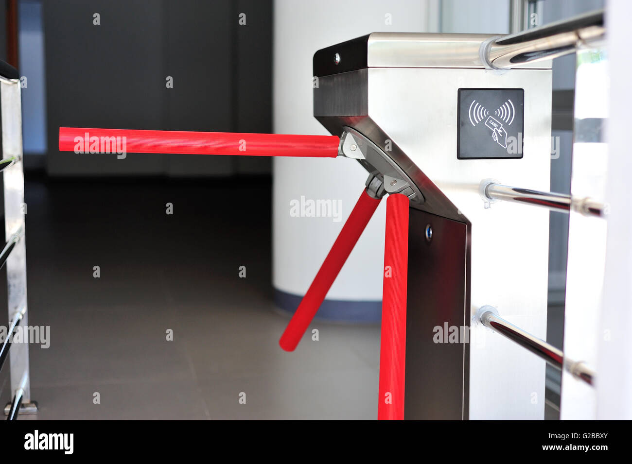 An entrance machine in soft light Stock Photo - Alamy