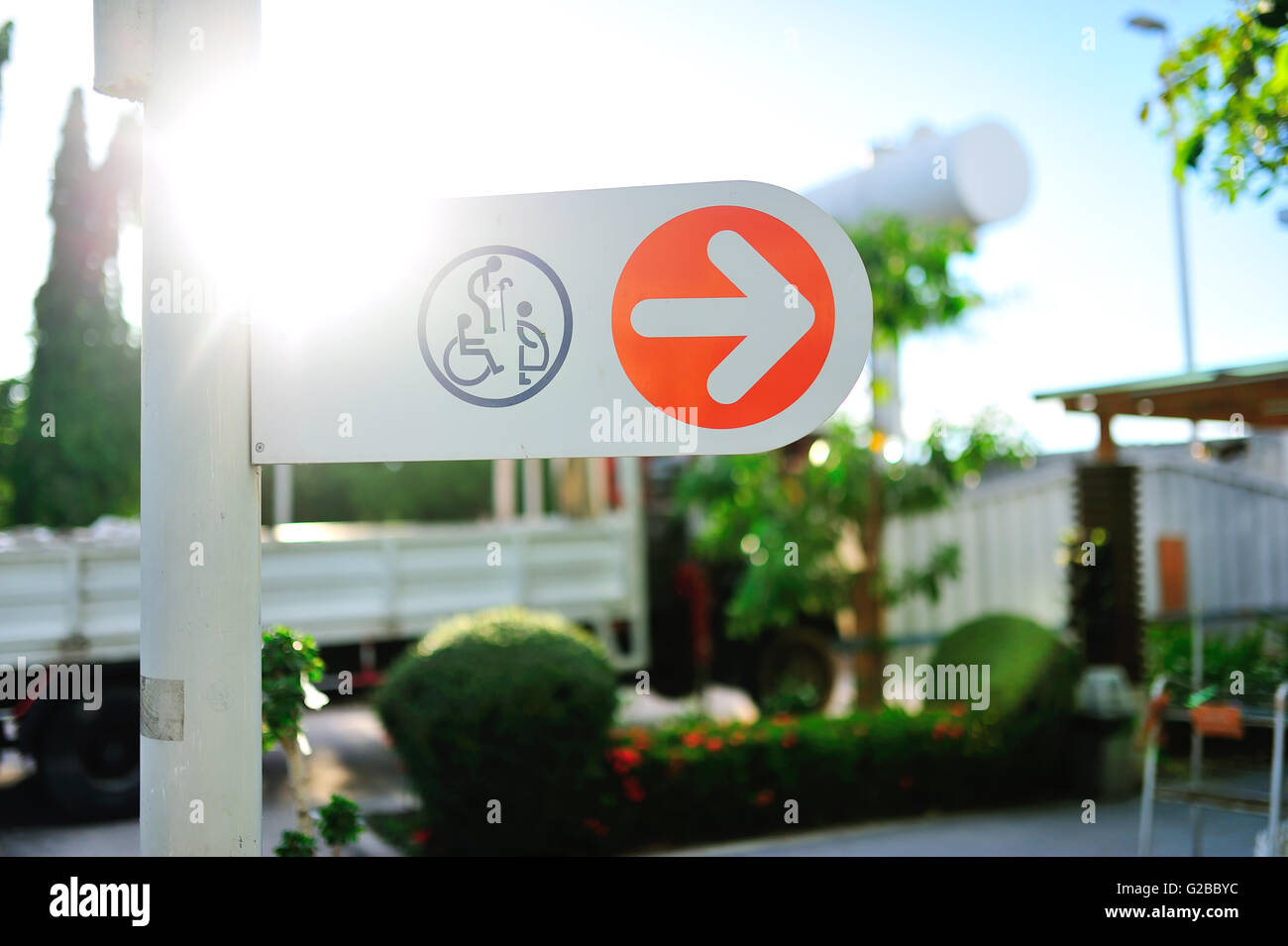 Symbol of seniors pregnant and infirm Stock Photo - Alamy