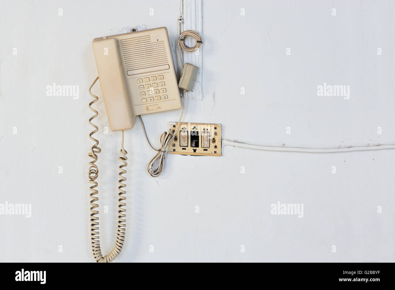 Box of telephone emergency call security Stock Photo - Alamy
