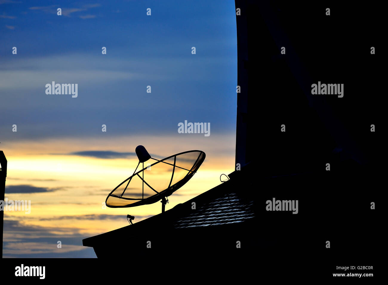 An Radar in blue sky sunset Stock Photo - Alamy