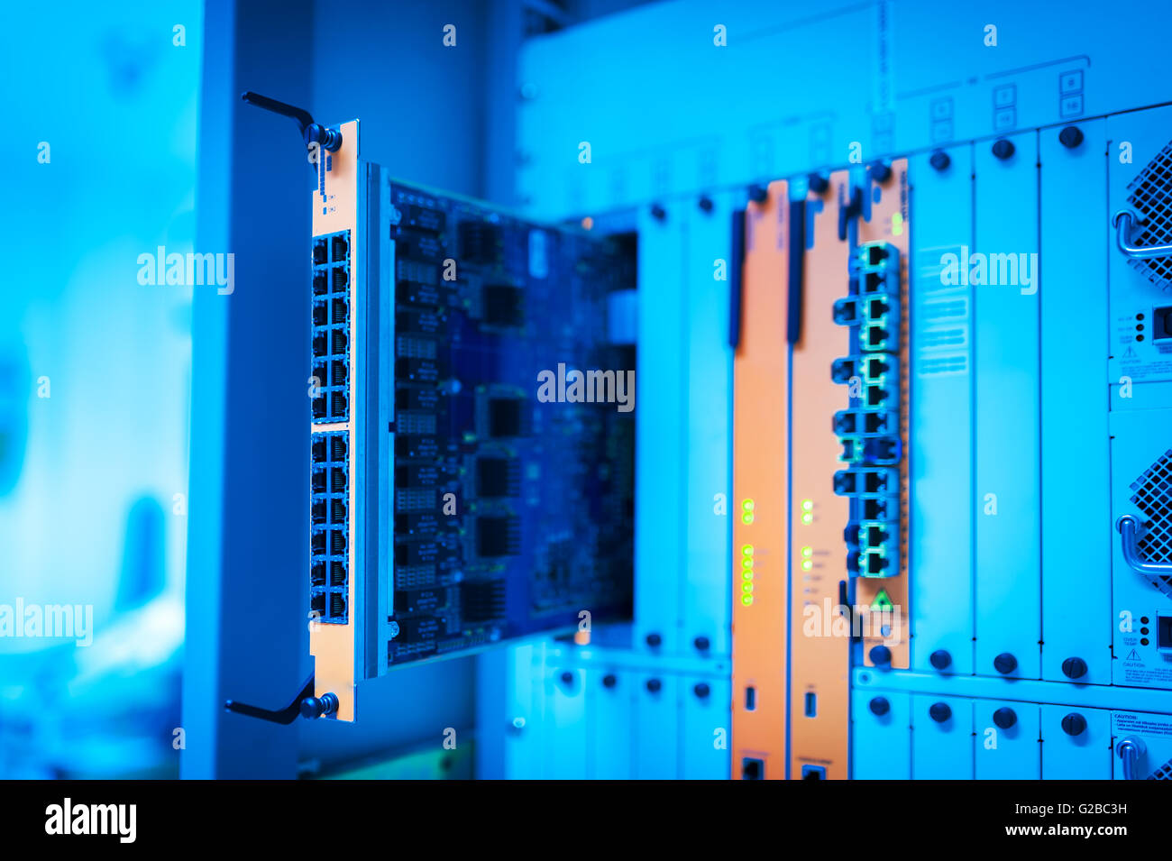 Core switch technology in network room place Stock Photo - Alamy