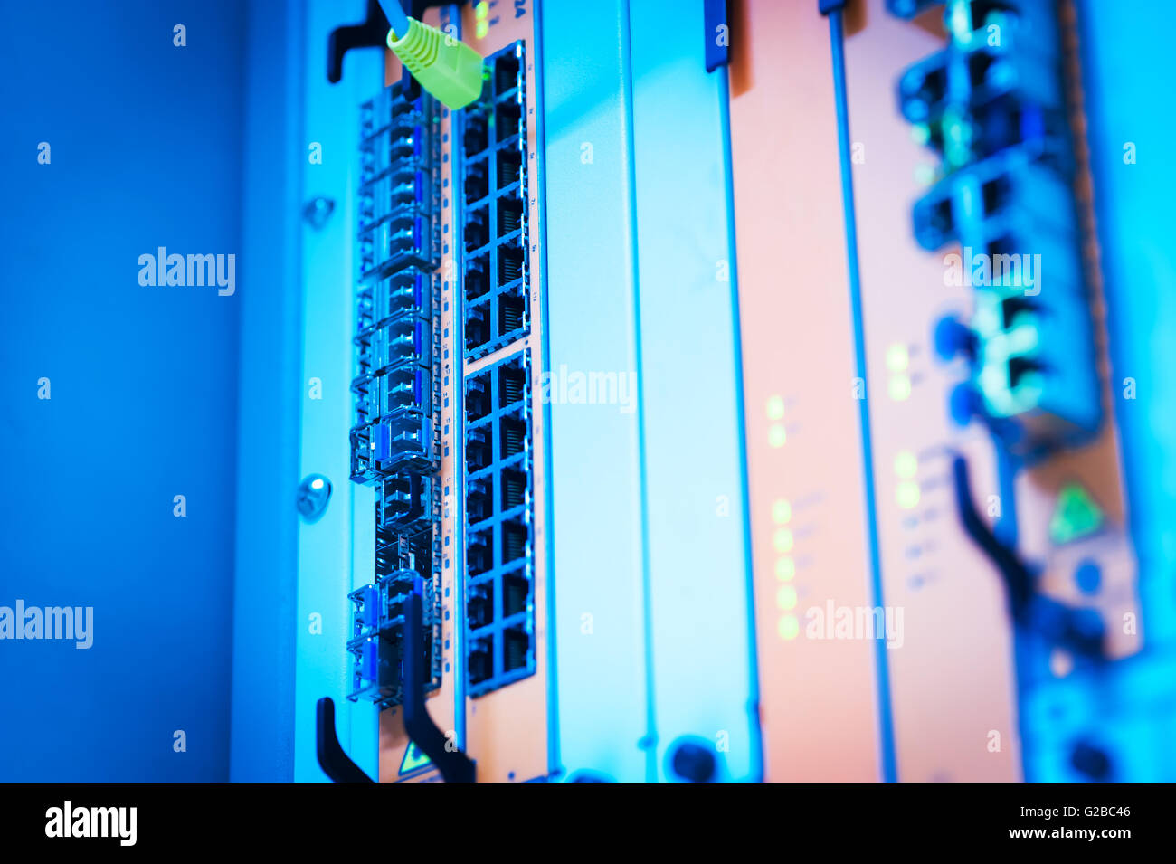 Core switch technology in network room place Stock Photo - Alamy