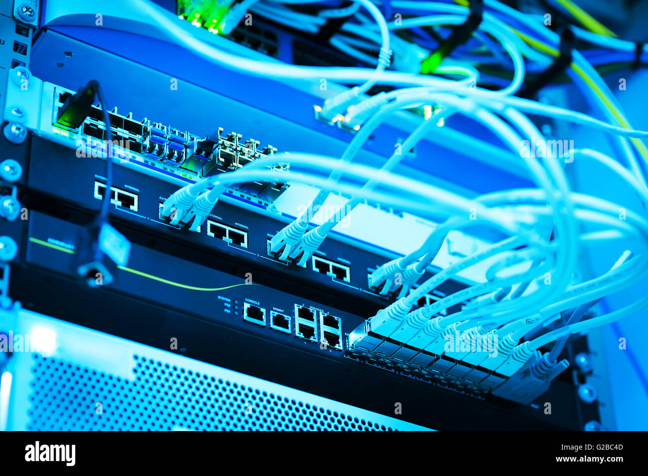 Core switch technology in network room place Stock Photo - Alamy