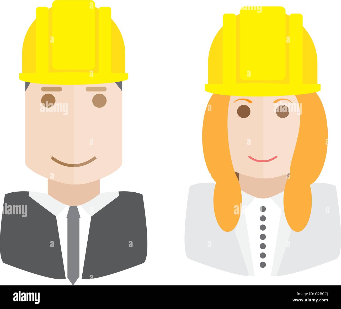 Construction, architect avatar set vector Stock Vector Image & Art - Alamy
