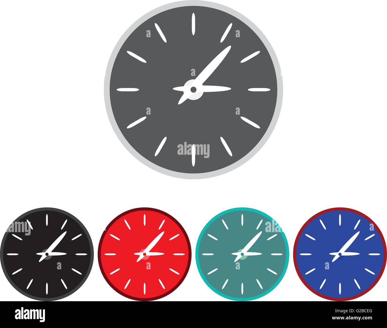 Clock icons set , Vector illustration Stock Vector Image & Art - Alamy