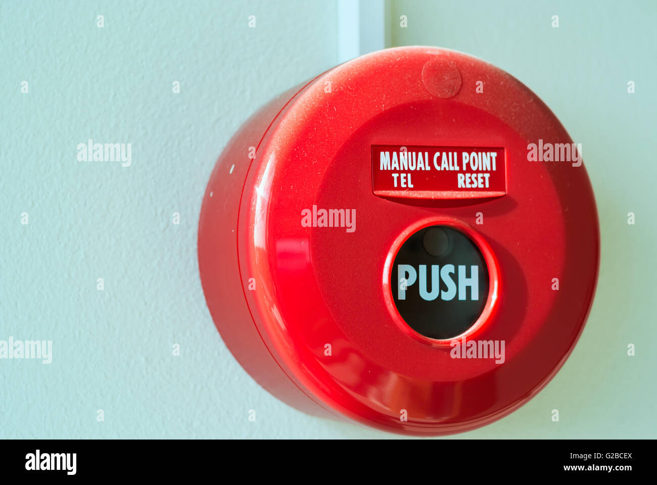 An Fire Alarm near door fire Stock Photo - Alamy