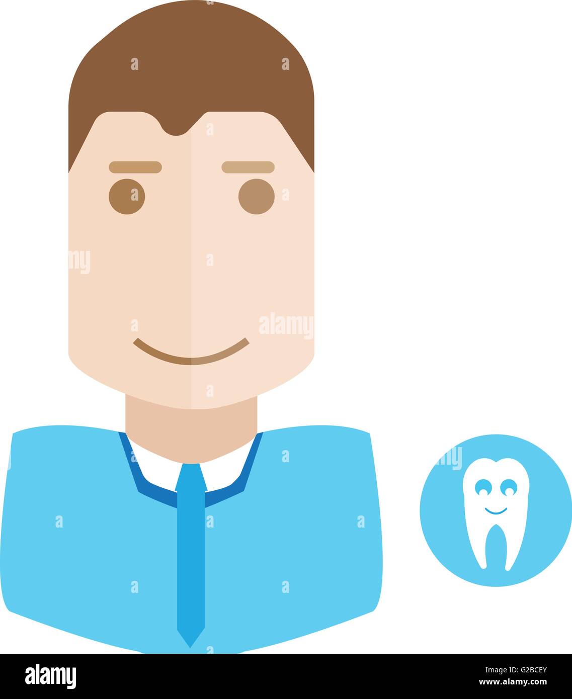 Dentistry concept dentist doctor avatar vector illustration Stock ...