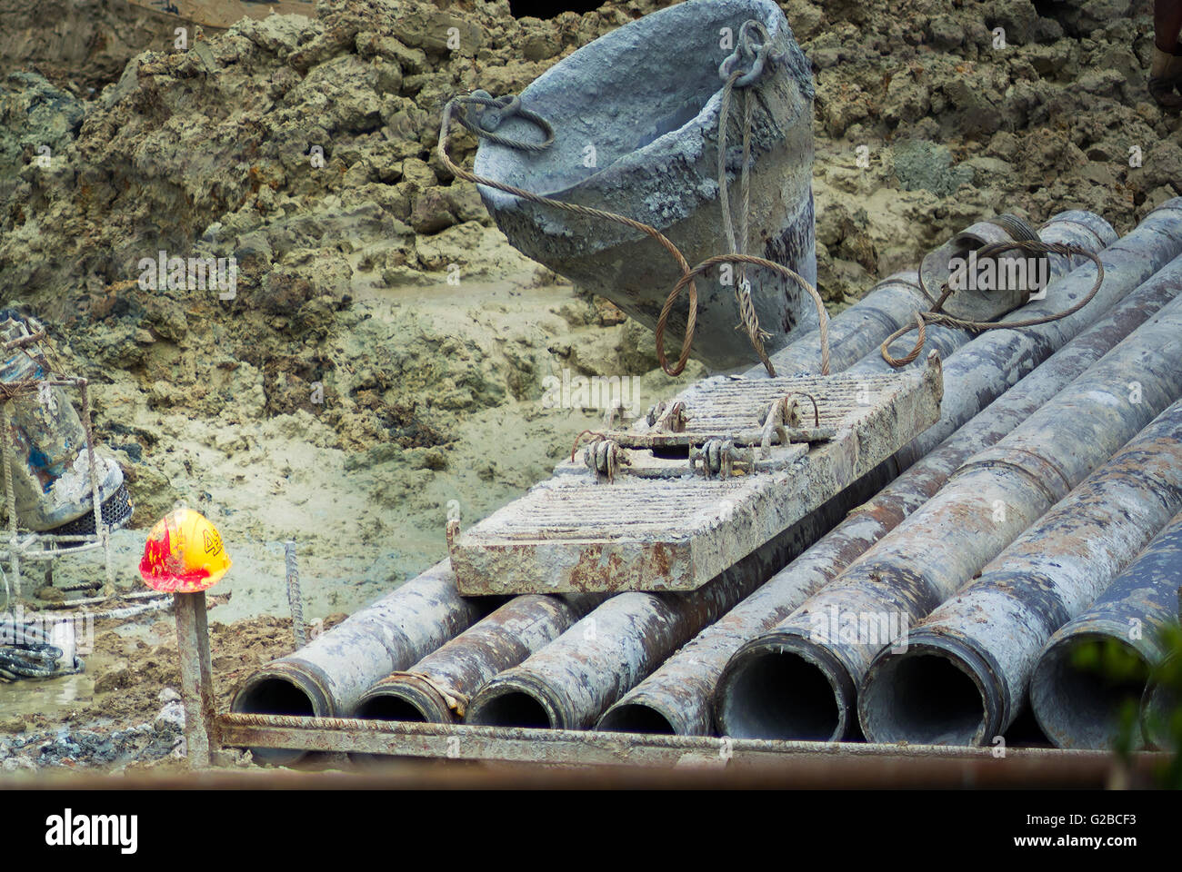 An Construction place in sun light Stock Photo - Alamy