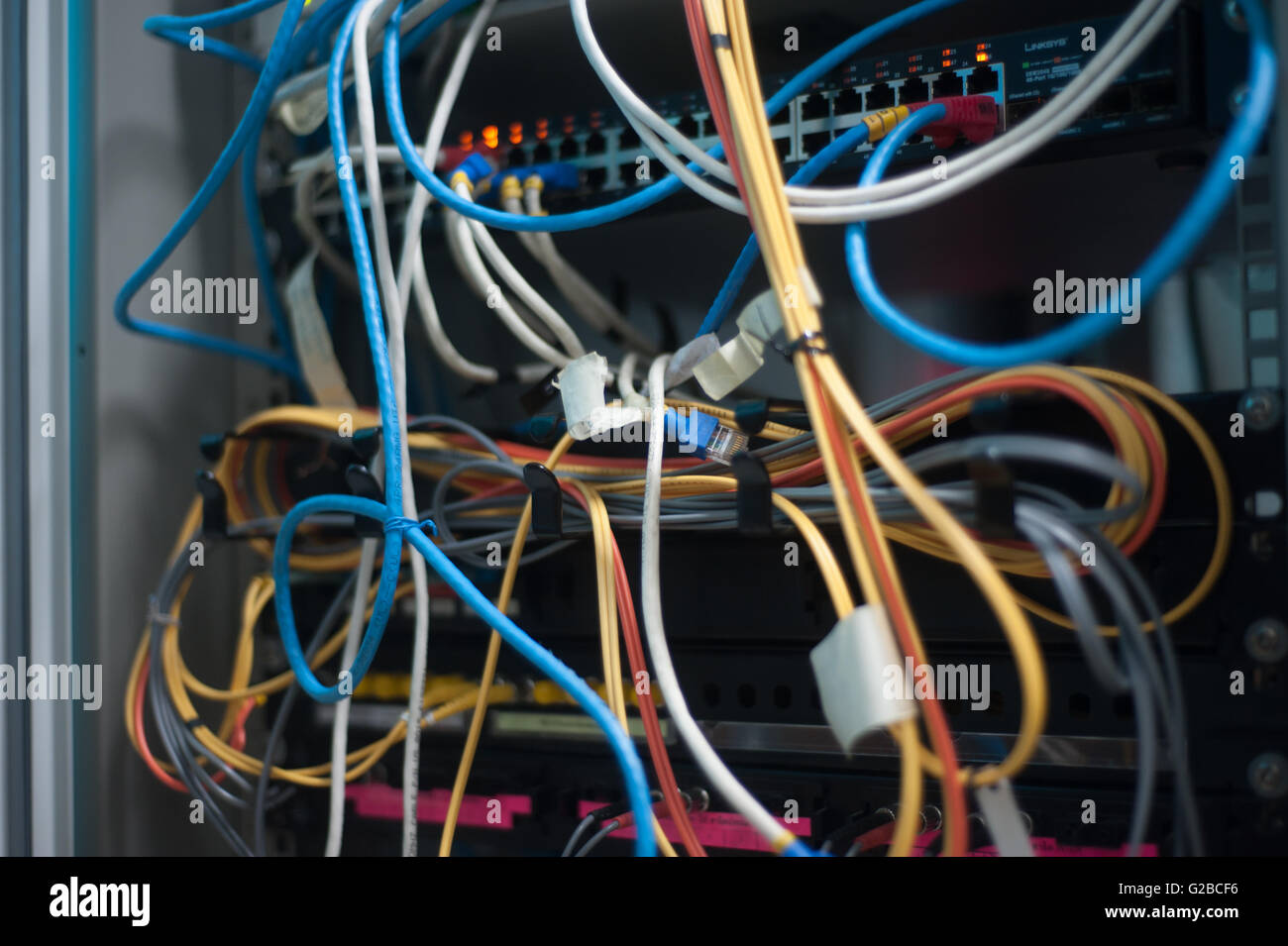 Core switch technology in network room place Stock Photo - Alamy